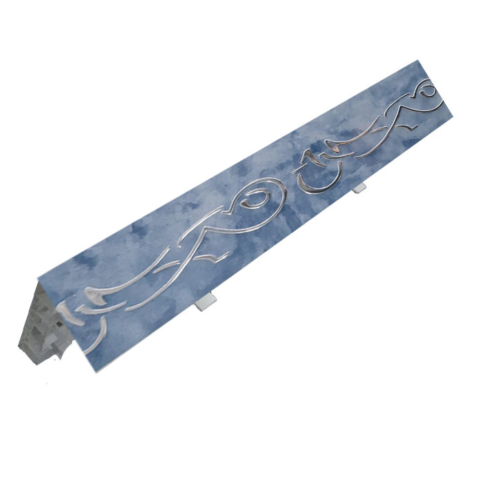 Карниз потолочный 1,6 метра 2-х рядный с блендой (Восток Синий Мрамор)