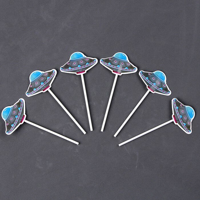 Набор для украшения торта «Летающая тарелка», набор 6 шт.