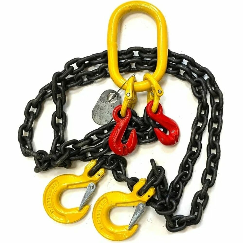 Двухветвевой цепной строп ТамбовТехСнаб 2СЦ 1.6 т, 2 м, с укорачивающими крюками 7930124367273