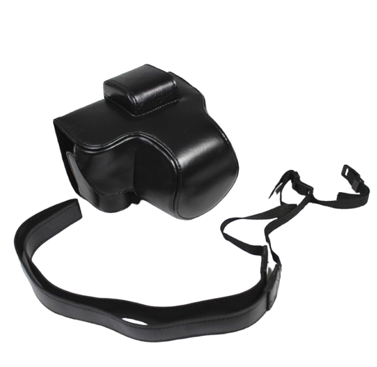 Защитный чехол-сумка-футляр MyPads Estuche для фотоаппарата Fujifilm X-S10 противоударный усиленный легкий из импортной эко-кожи черный