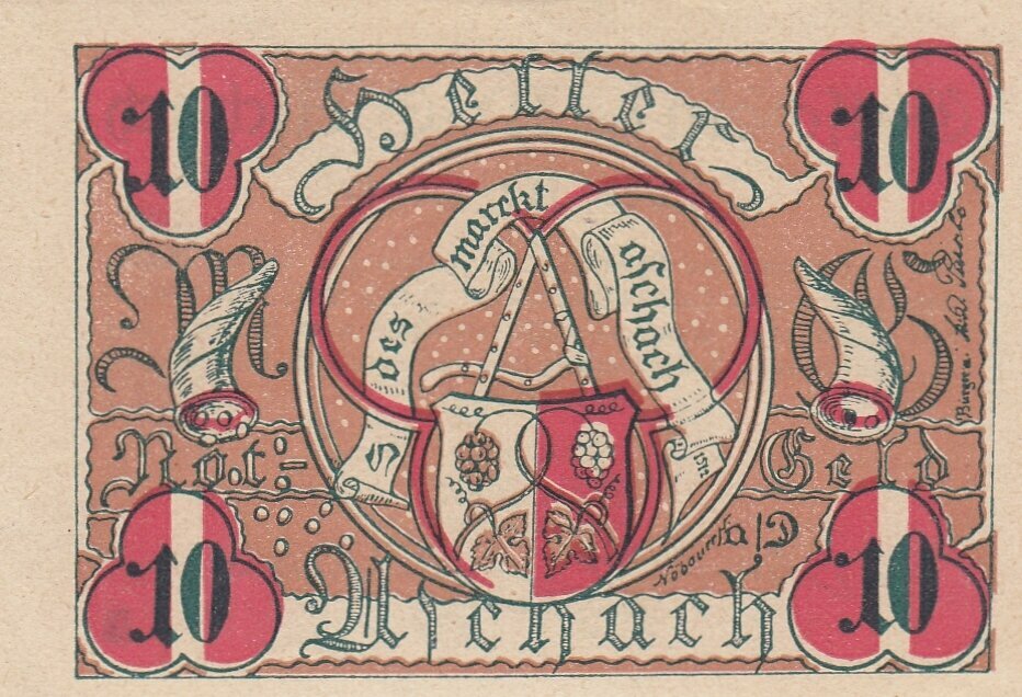 Австрия, Ашах-ан-дер-Донау 10 геллеров 1914-1921 гг. (№5) (2)