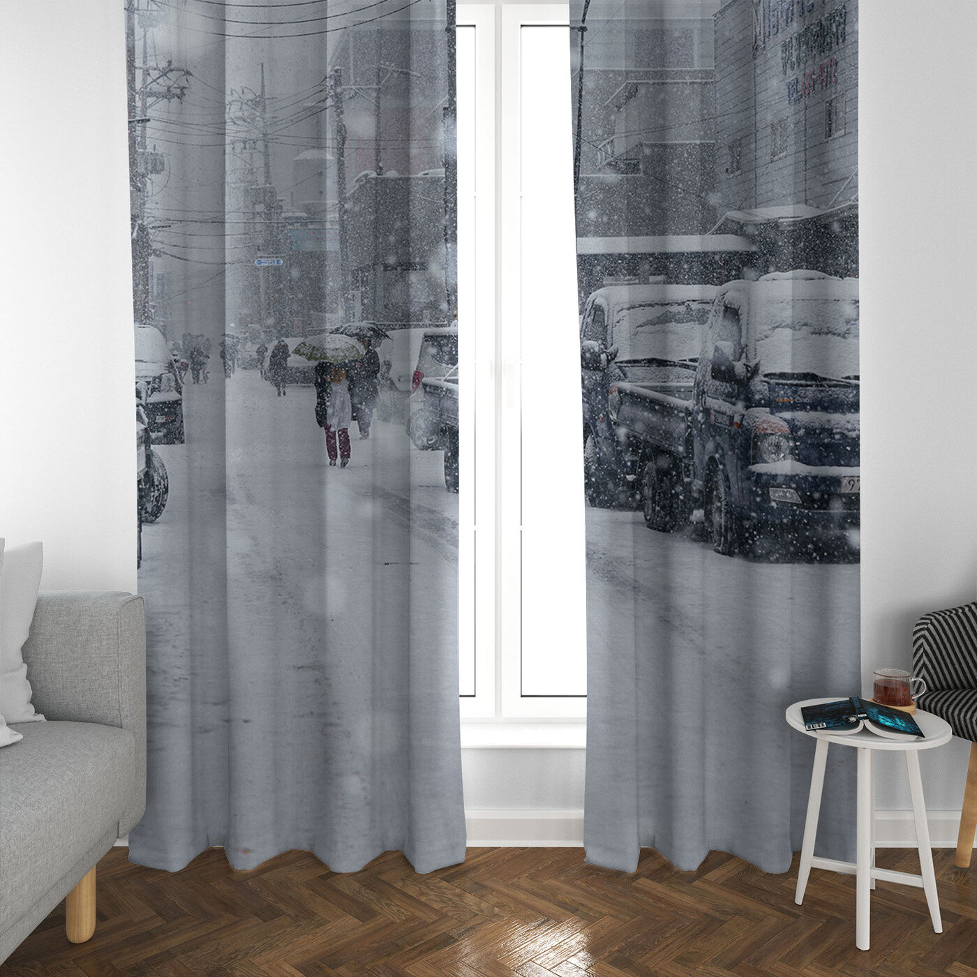 Фотошторы из габардина, 290х240см