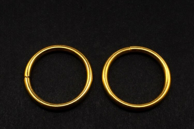 Кольца соединительные 15х2мм, разъёмные, цвет золото, 13-113, 2шт