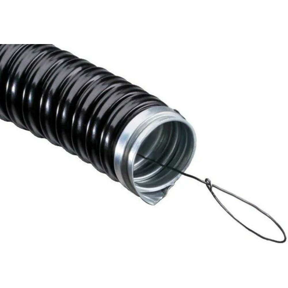 Металлорукав урал ПАК ПВХ изоляции с протяжкой РЗ-Ц-П 15мм черный 25м МР-1201015-025