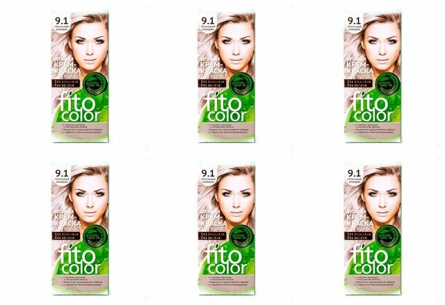Fito Косметик Стойкая крем-краска для волос , Fitocolor, тон Пепельный блондин, 115мл, 6 шт.