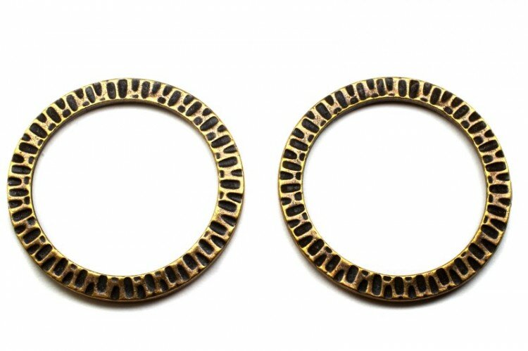 Коннектор-соединитель (кольцо) TierraCast Radiant 32х2мм, внутренний диаметр 25мм, цвет латунь, 94-3112-27, 1шт