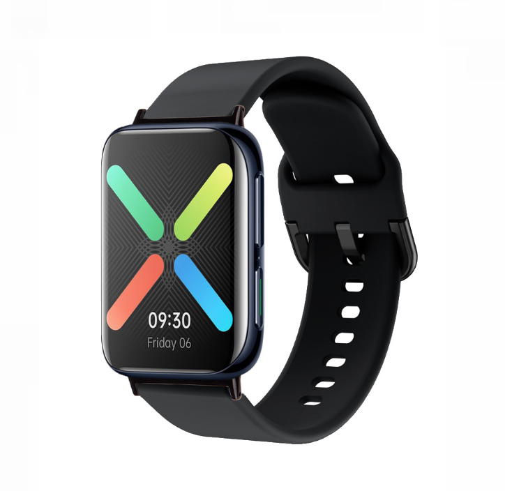 Сменный, гипоаллергенный, силиконовый ремешок-браслет MyPads Hypo для умных смарт-часов OPPO Watch 2 42 mm с функцией быстрой замены, черный