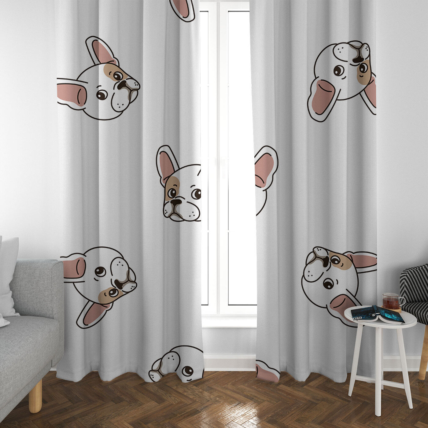 Фотошторы из габардина, 290х240см