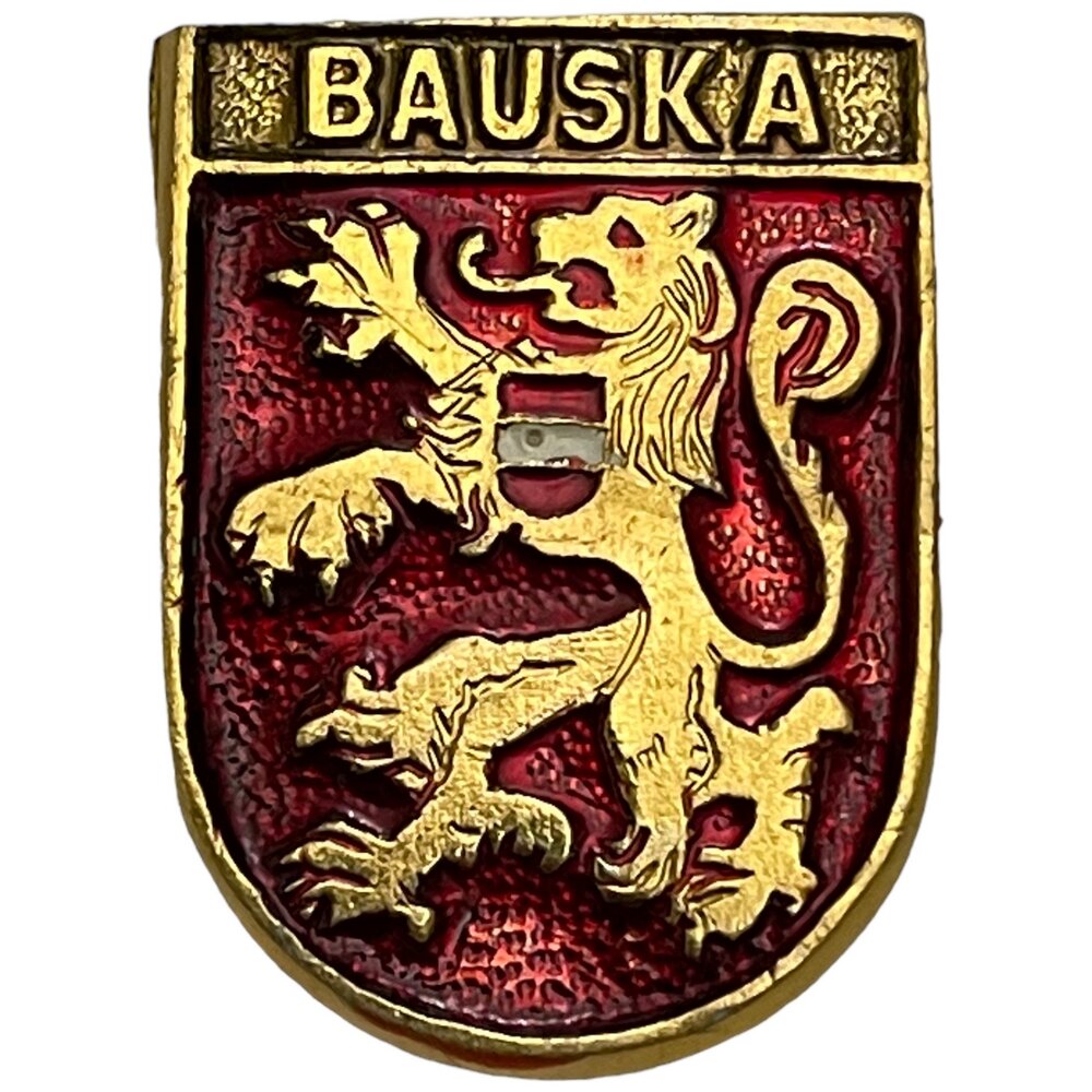 Знак "Бауска. Герб" СССР 1971-1990 гг. КЭМЗ