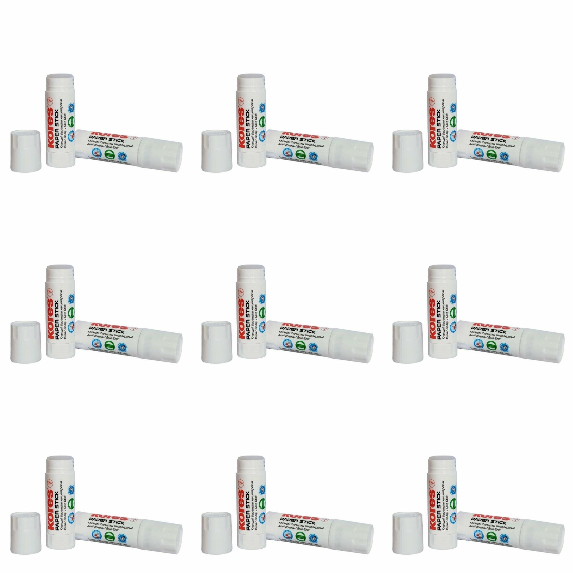 Kores Клей-карандаш Paper Stick, 15 г, 9 шт