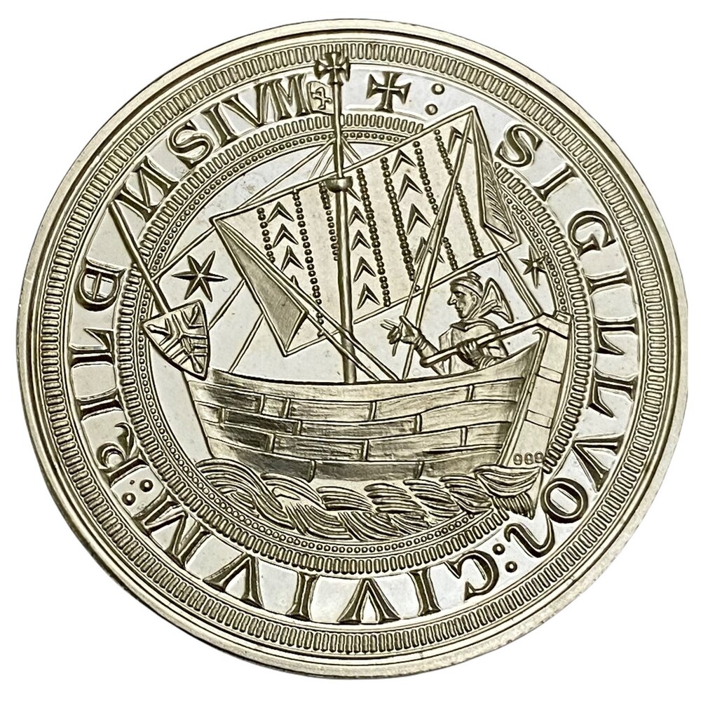 Германия, настольная медаль "750 лет Килю" 1992 г. (в капсуле)