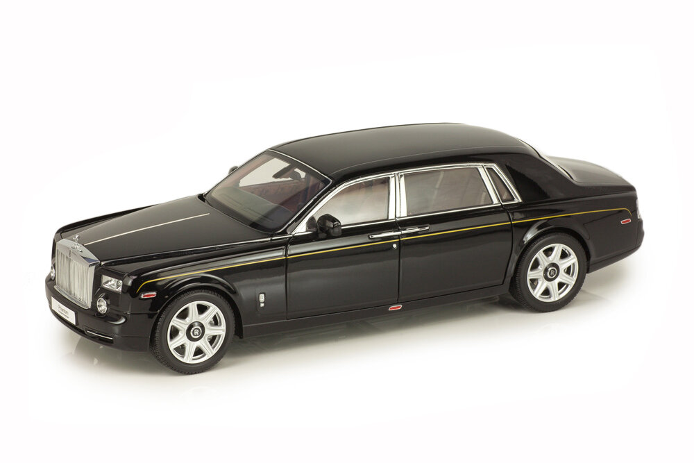 Модель коллекционная KYOSHO Rolls-royce phantom ewb 2003 diamond black metallic / роллс ройс фантом черный