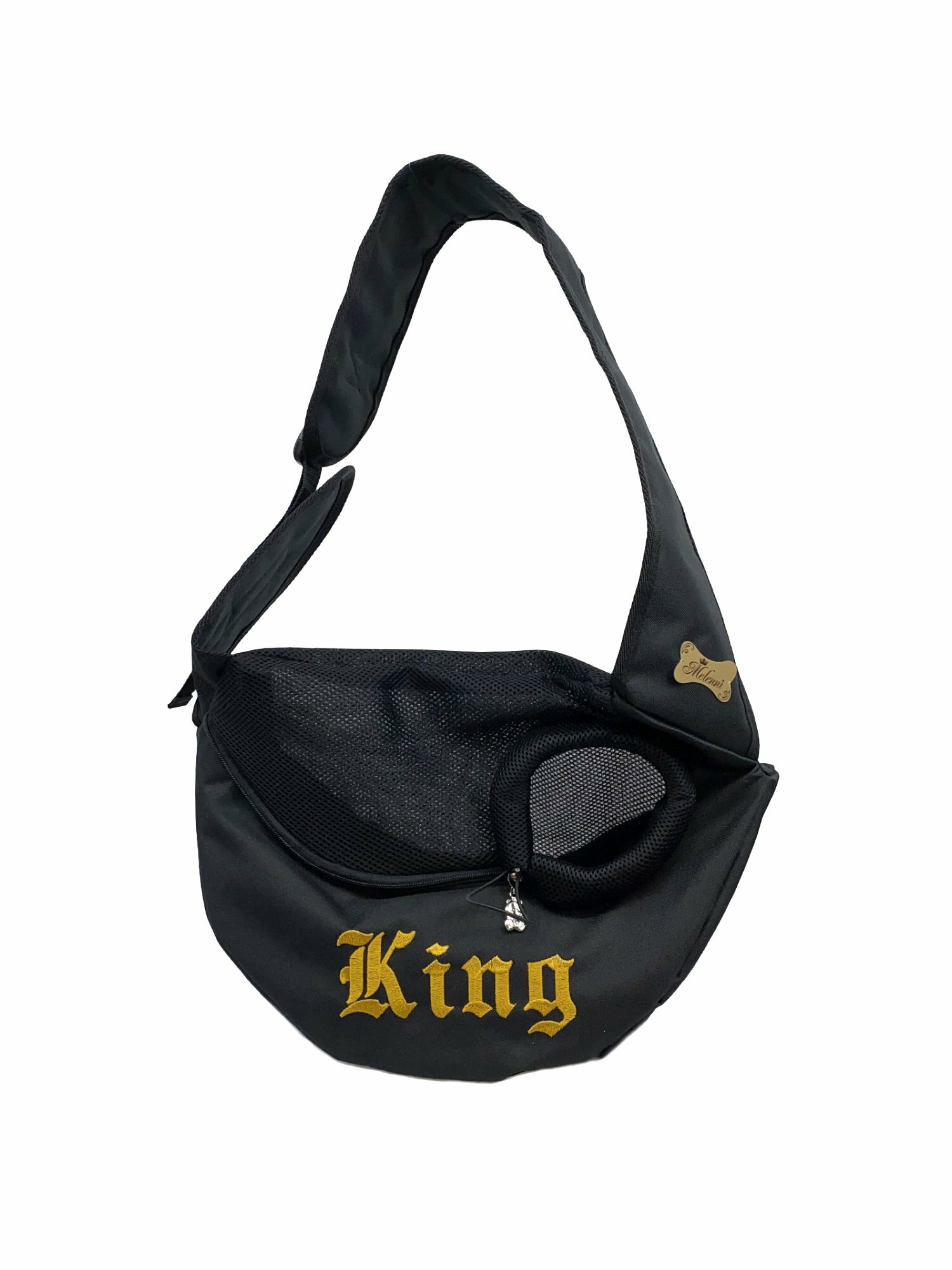 Слинг для животных Melenni Стандарт King XS черный/черная сетка, 33Х19Х9, см; Вес: 220 гр.