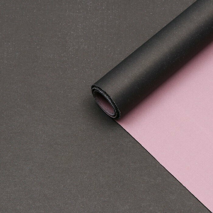 Бумага упаковочная крафт, чёрный-капучино, 0.68×10 ±5% м