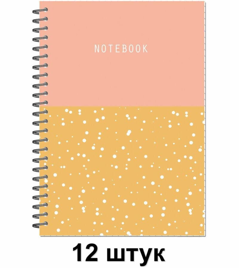 Attache Economy Бизнес-тетрадь Flakes pink, А5, 48 л, клетка, 12 шт