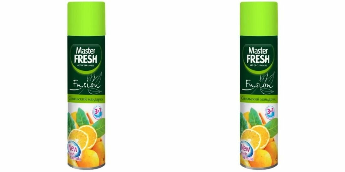 MASTER FRESH Освежитель воздуха Севильский Мандарин 300мл,2 шт