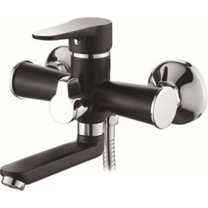 Смеситель LOFFREY 83112B, для ванны, вертикальный монтаж, поворотный излив, черный