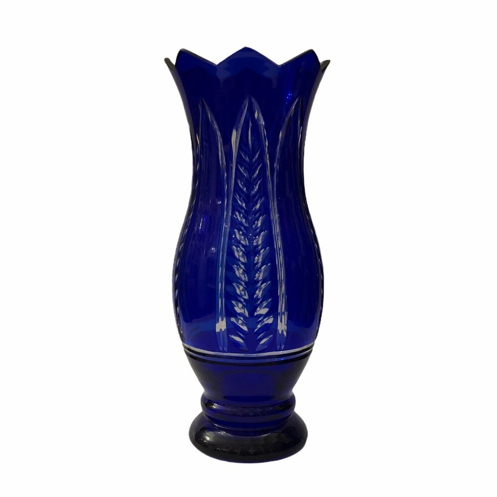 Ваза "Колос" 1960-1969 гг, Ленинградский завод художественного стекла, СССР