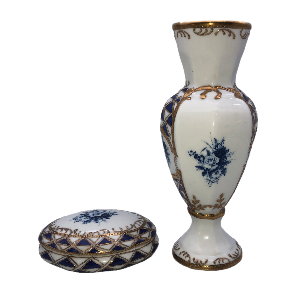 Набор для туалетного столика, Ваза и шкатулка, 1920-1930 гг, Европа