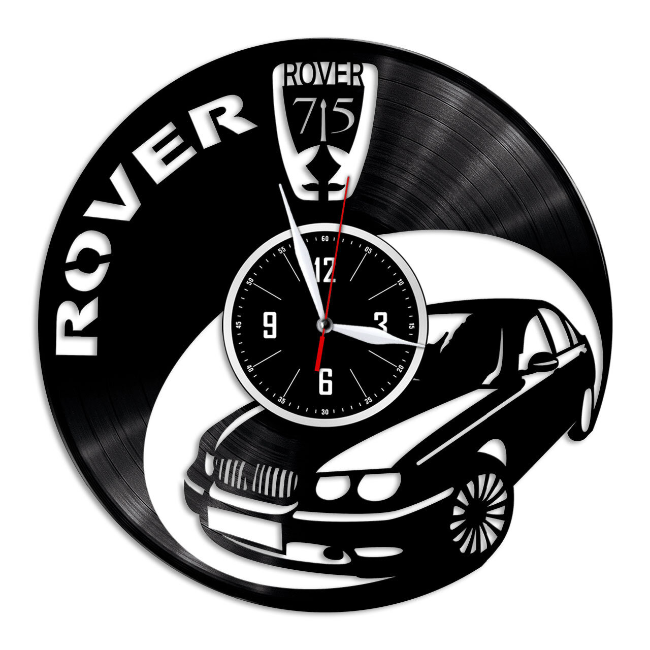 Rover - настенные часы из виниловой пластинки, диаметр 30 см