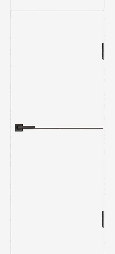 Комплект двери Profilo Porte P-19 NEW PET белый матовый черный молдинг врезка под замок и ручку 200*70 +коробка и наличники