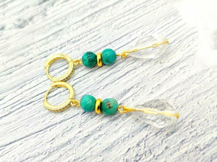 Серьги конго ForMyGirl, яшма