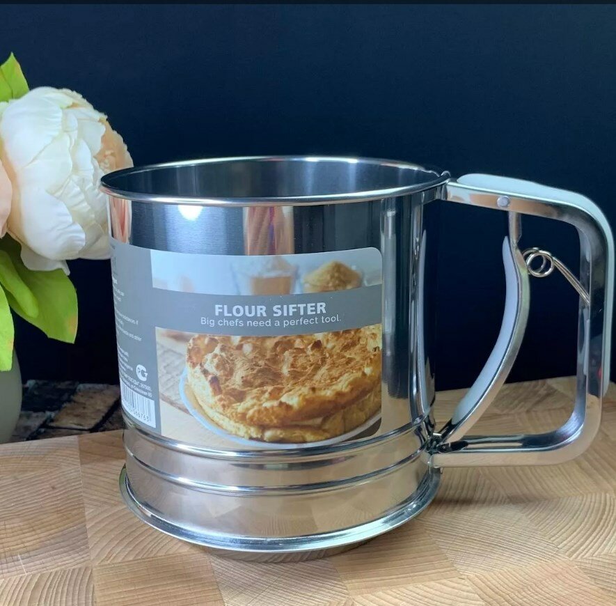Просеиватель муки 850 мл Металл 160-155 118-160-155