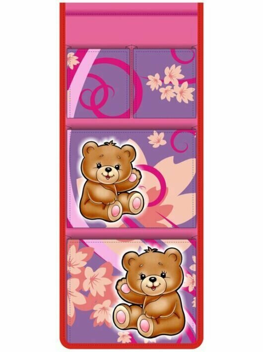 Кармашек органайзер в шкафчик Мишки 25*60 см