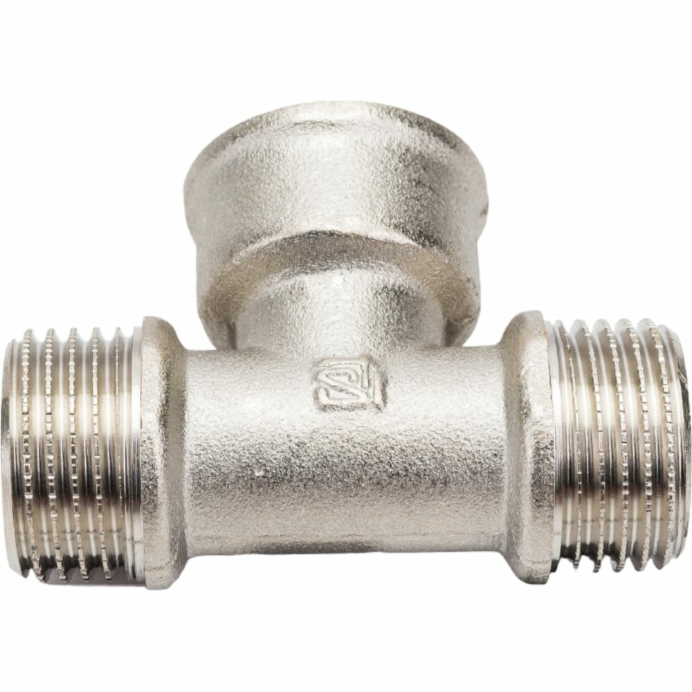 Тройник STI латунный Ду15 (1/2") Н-В-Н никелированный D270-05067