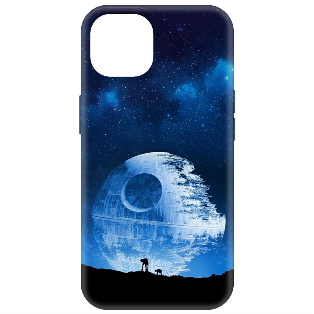 Чехол-накладка Krutoff Soft Case Звездные Войны. Звезда смерти для iPhone 15 черный