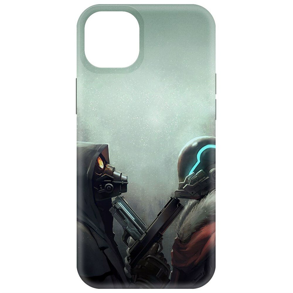 Чехол-накладка Krutoff Soft Case Cтандофф 2 (Standoff 2) - Противостояние для iPhone 15 Plus черный