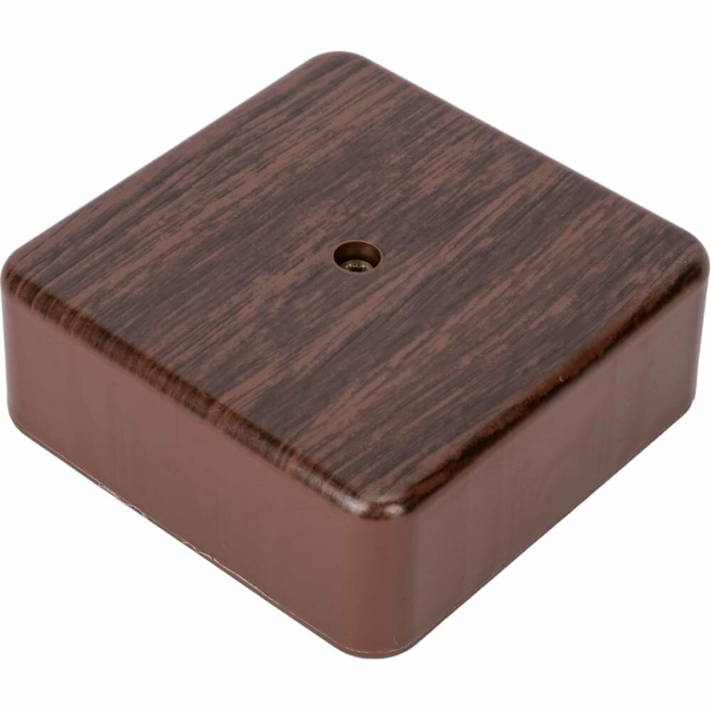 Распаечная коробка урал ПАК открытой проводки 75х75х28мм, темное дерево, без клеммы IP40 КР-513140075-056