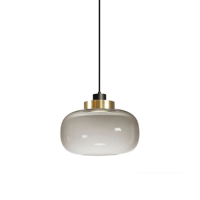 Подвесной светильник Delight Collection Legier 9969P/B gold/smoky, Дымчатый, 1 x 12 Вт.