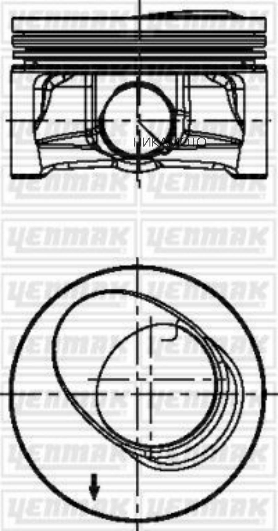 YENMAK 31-03959-000 71,00 mm. Порш.+палец, с кольцами