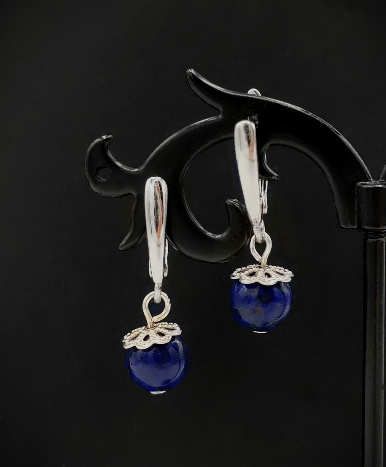 Серьги, лазурит