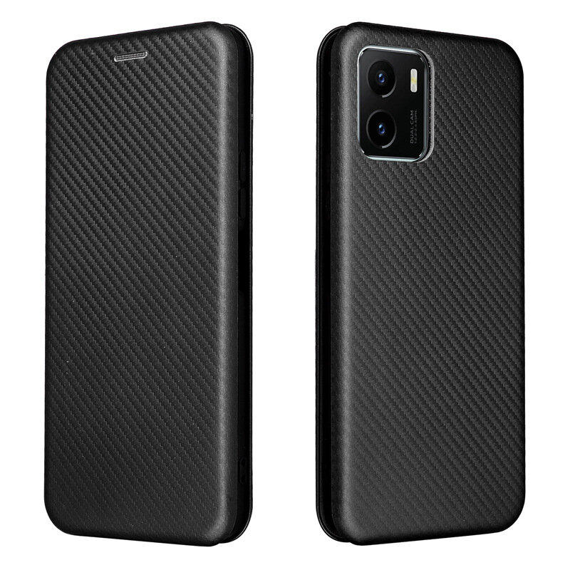 Защитный чехол MyPads, для Vivo Y15s/Y15a, карбон, водоотталкивающий, черный