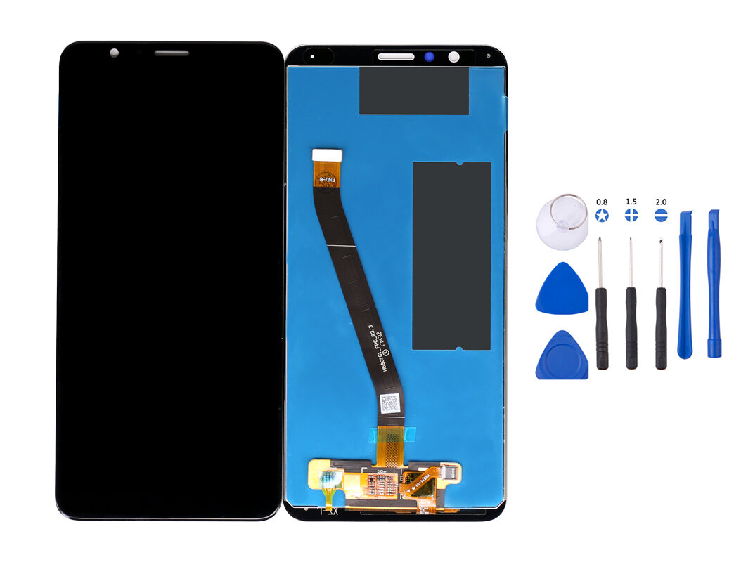 Дисплей (экран) для Honor 7X (BND-L21) с тачскрином (черный) с комплектом для установки