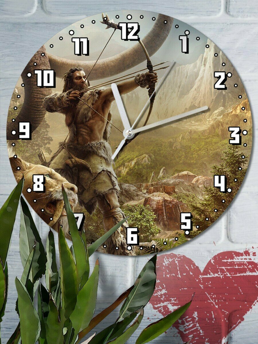Настенные часы УФ с рисунком Игры Far Cry Primal - 2341