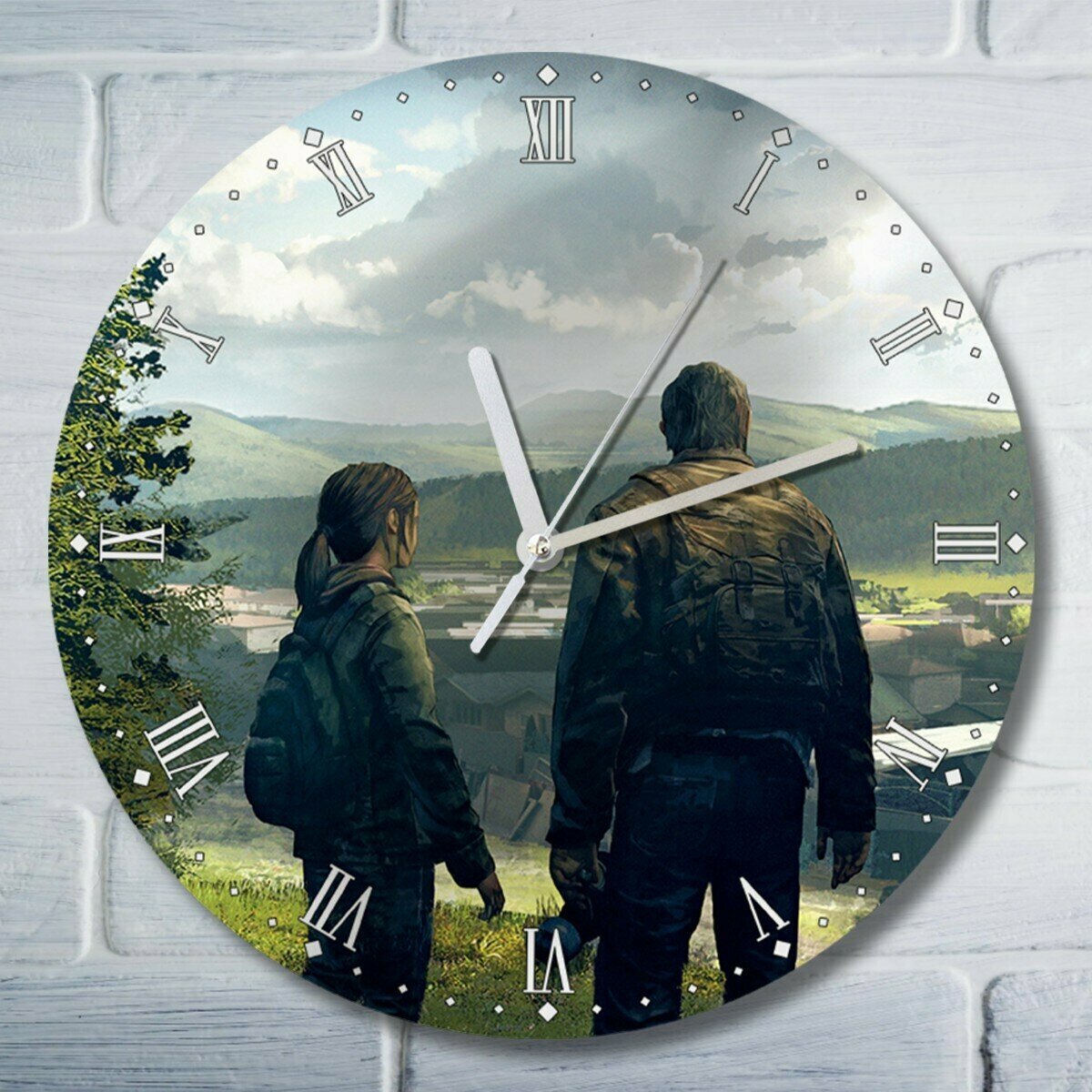 Настенные часы УФ с рисунком игры the last of us 2 одни из нас 2 - 4302
