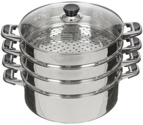 Катунь КТ-304АТ Алтын, Мантоварка из нержавеющей стали (индукционное дно, диаметр 30 см, 4 секции, объём 21,5 л)