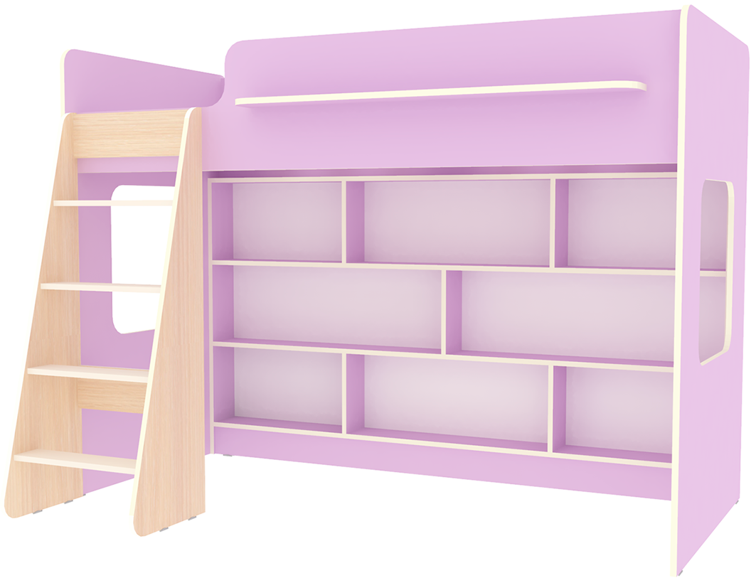 Детская кровать Л 26.1 Дуб Молочный Ирис