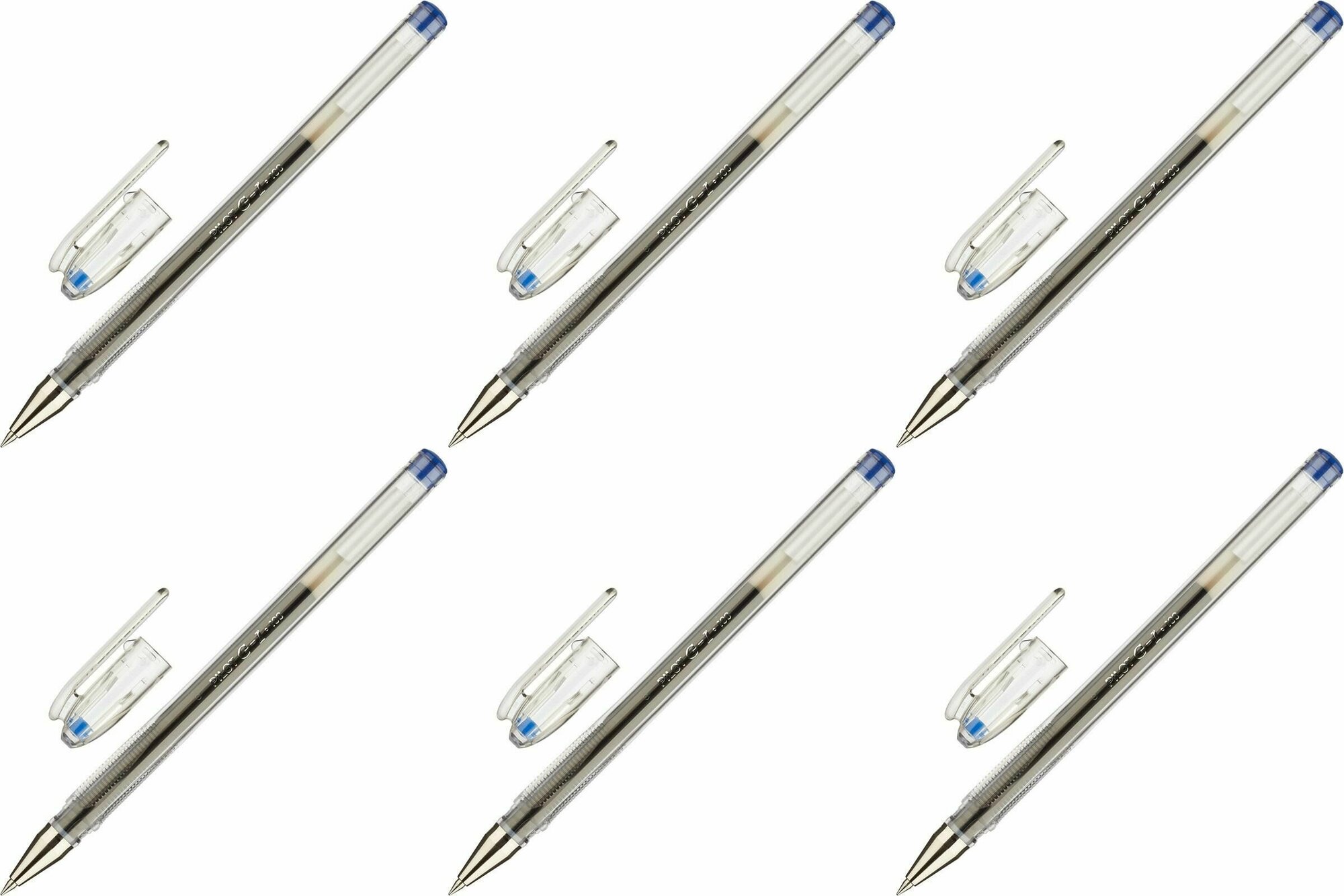 Pilot Ручка гелевая автоматическая 0,3 мм, синяя, 6 шт