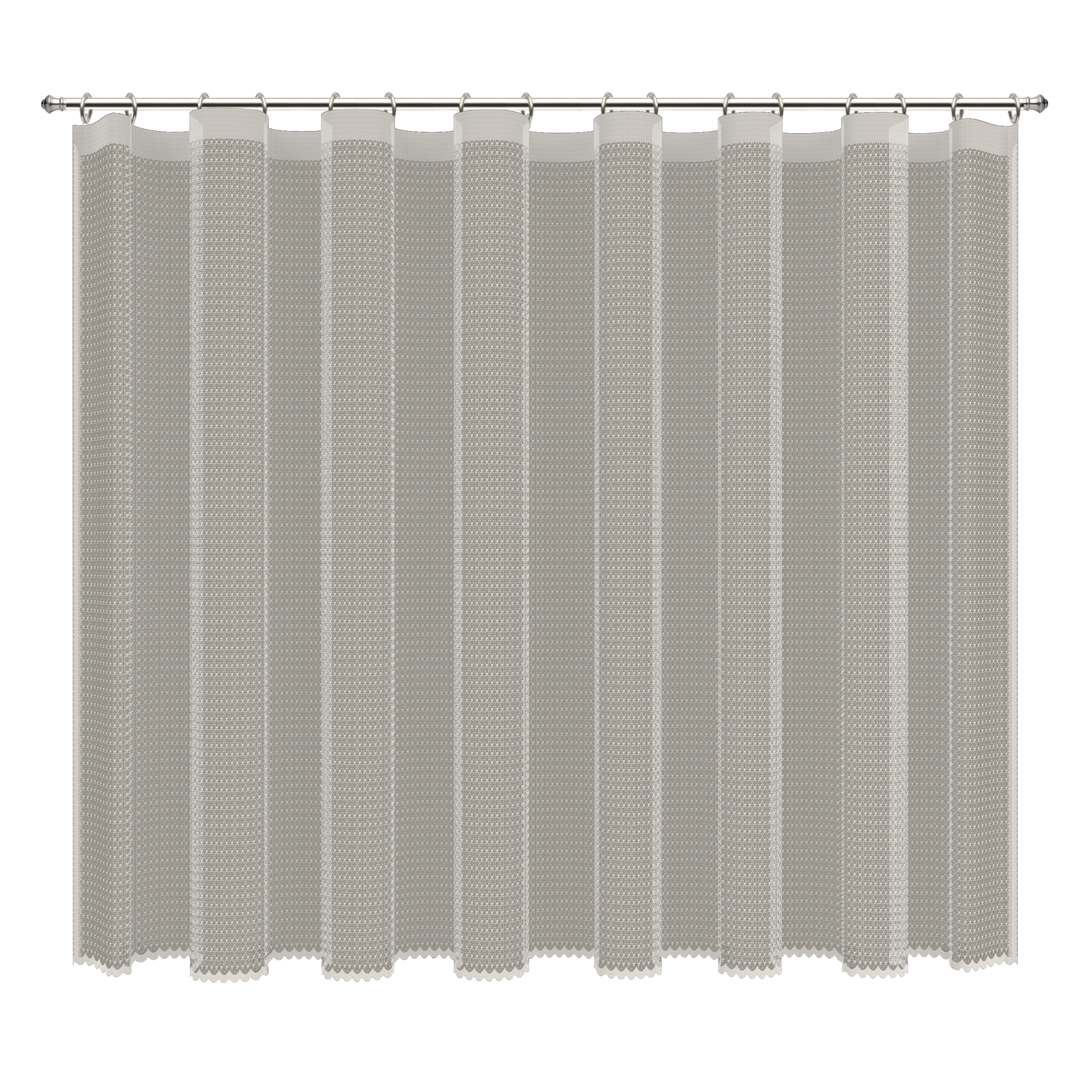 Тюль на ленте для кухни Камелия 250x165 см цвет экрю