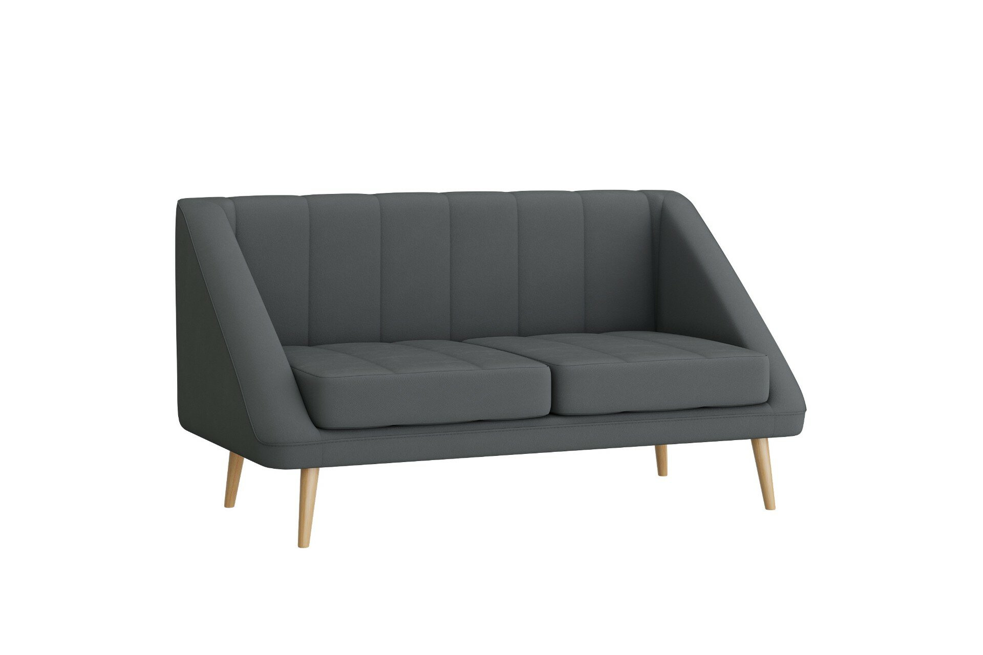 Диван прямой, нераскладной Астрид, в цвете серый (Vivaldi 8) с блоком независимых пружин