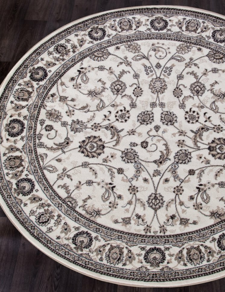 Ковер d251 - CREAM-BROWN - Круг - коллекция VALENCIA DELUXE (2 х 2 м)