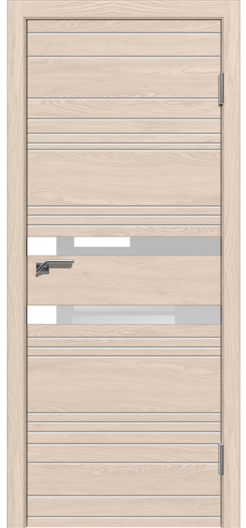 Комплект двери Верда Новелла 2 Лиственница натуральнаястекло белое экошпон Стекло Лакобель белое Лиственница нат 2000*700 +коробка и наличники