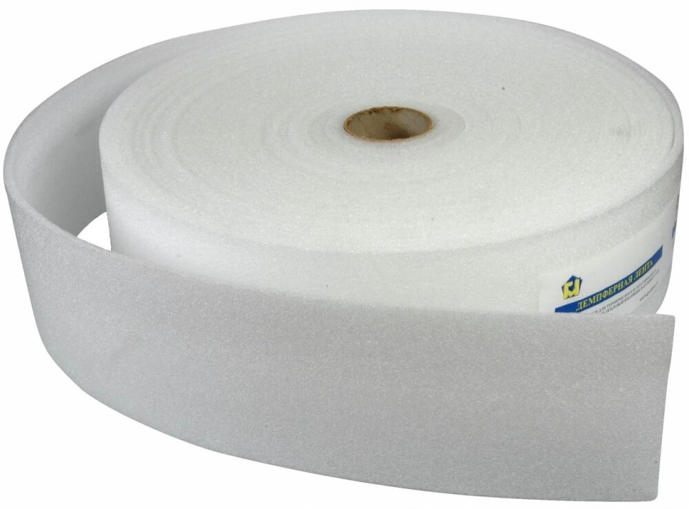 Лента демпферная 10х100мм длина 20м самоклеящаяся