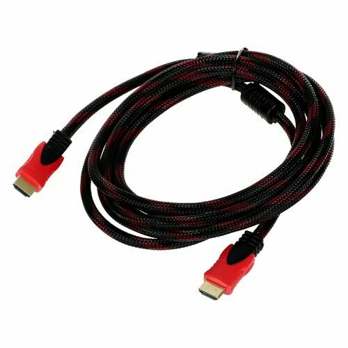 Кабель соединительный аудио-видео PREMIER HDMI (m) - HDMI (m) , 3м, GOLD, ф/фильтр, черный