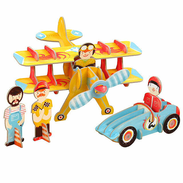 Игровой набор-конструктор Гоночная команда картон, Krooom, k-328