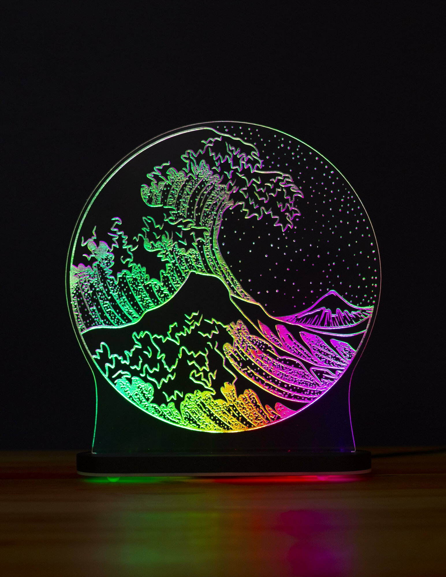 3D светильник Волна (21*20)